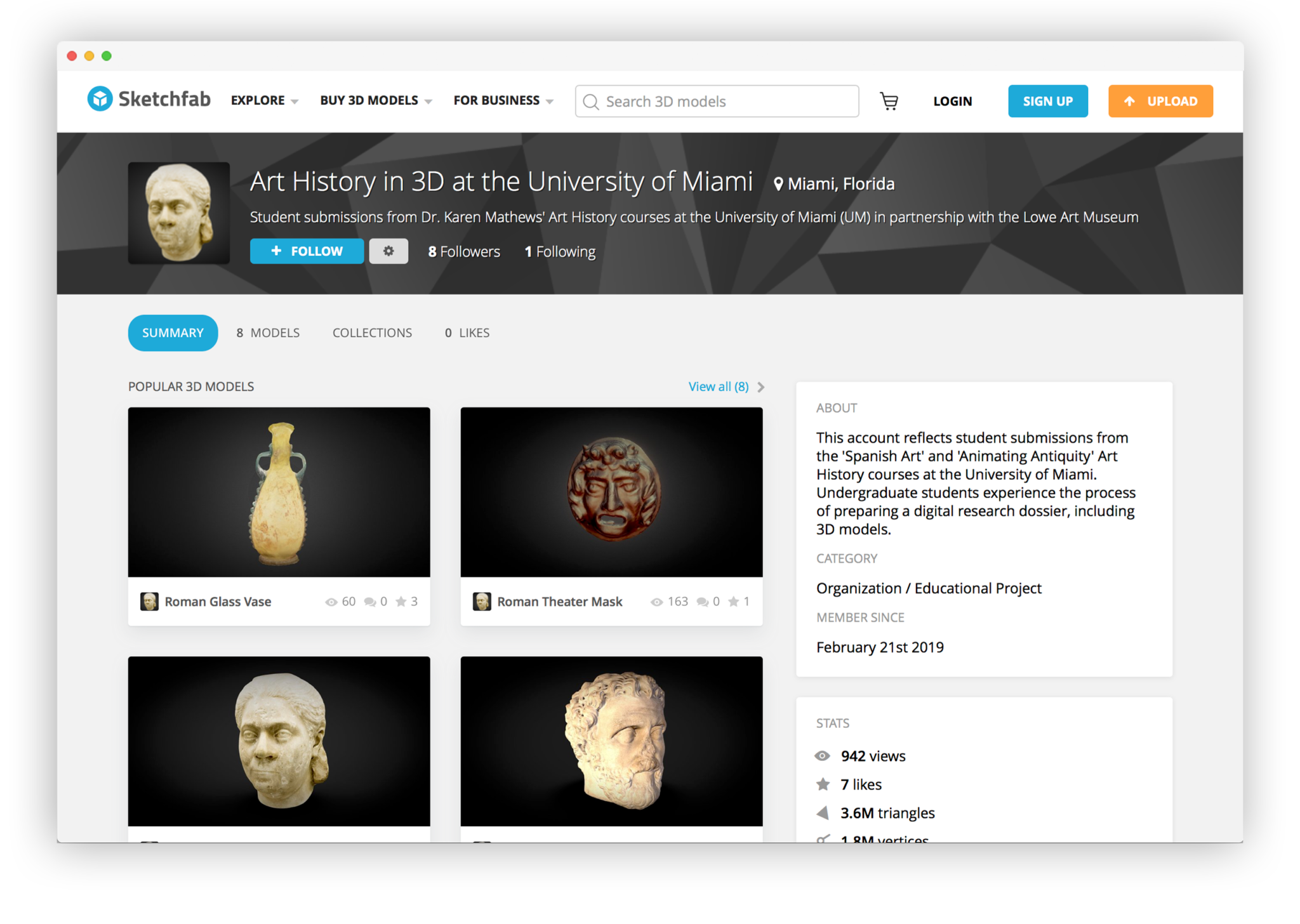 Lowe Art Museum and Sketchfab - Culture Connect Case Study - Axiell